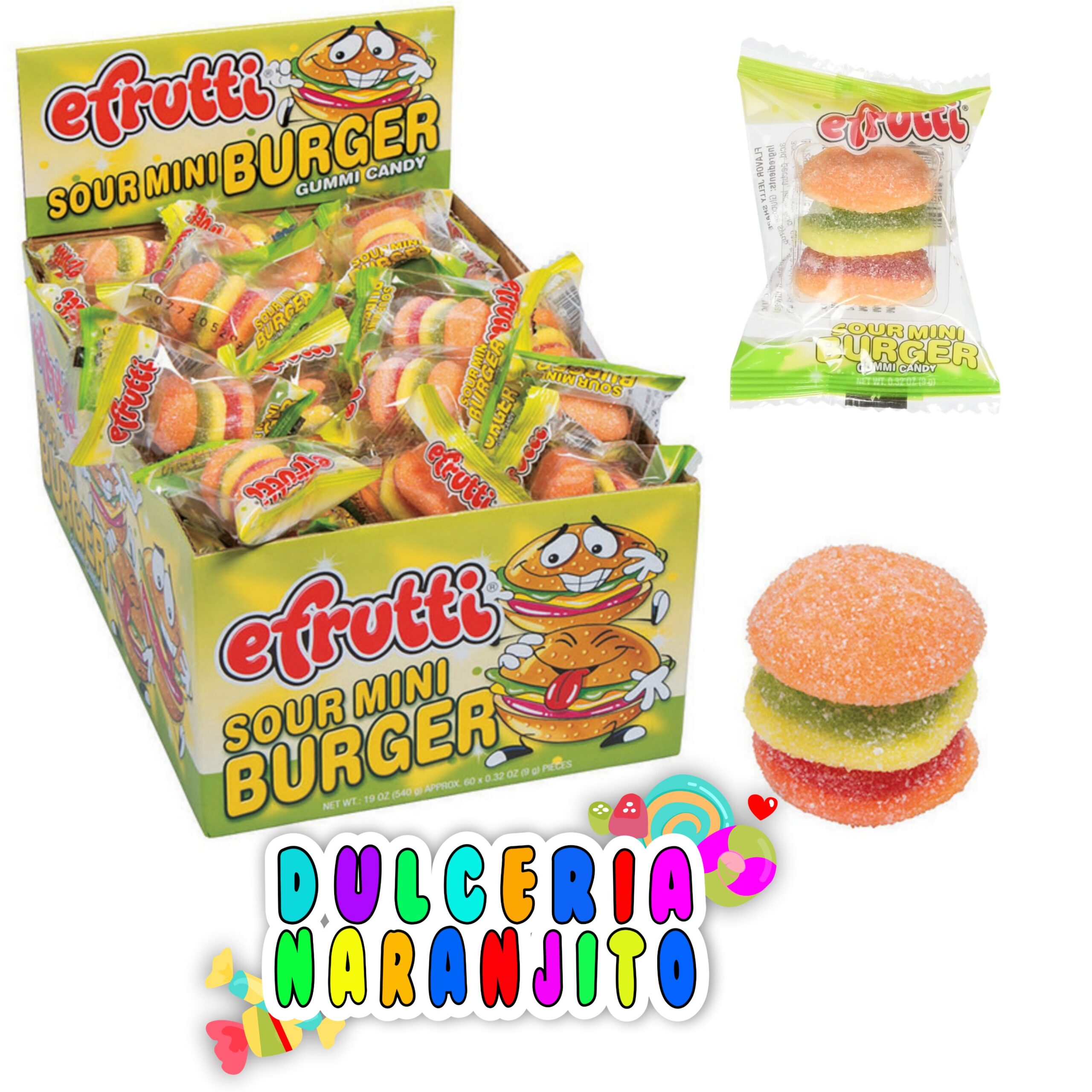 efrutti Sour Mini Burger🍔 - dulcerianaranjito