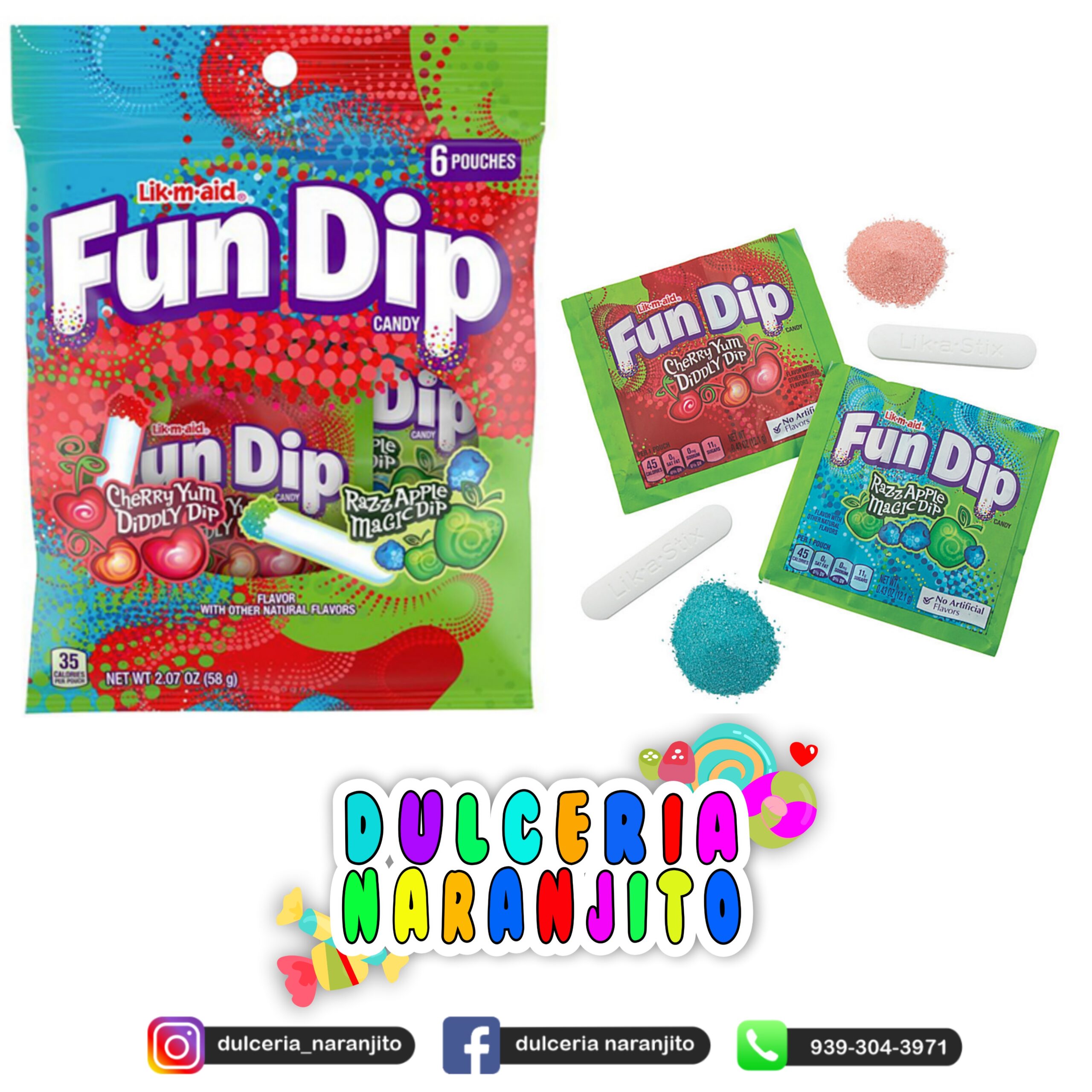 Fun Dip (6 pouches) - dulcerianaranjito
