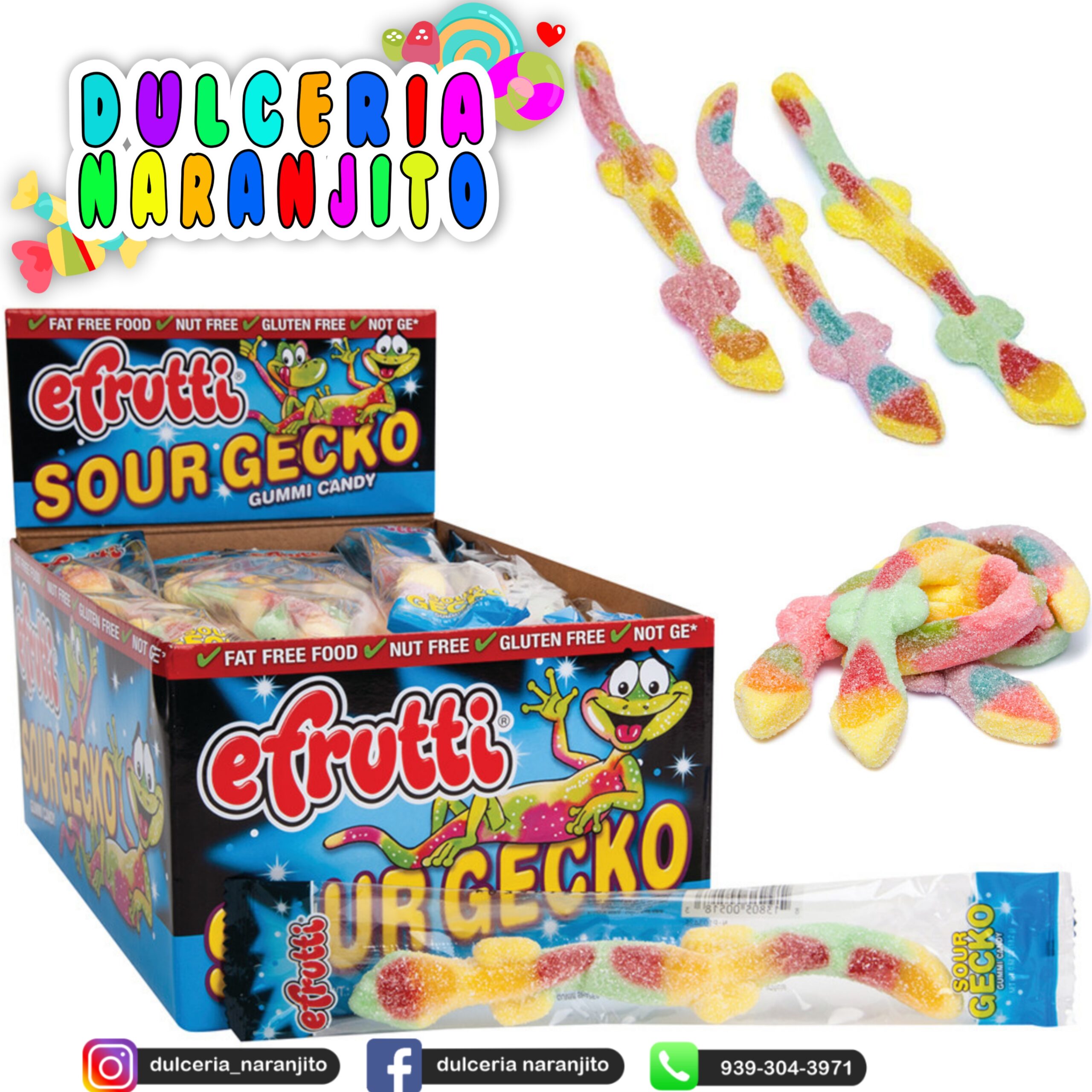 efrutti Sour Gecko Gummi Candy🦎 - dulcerianaranjito