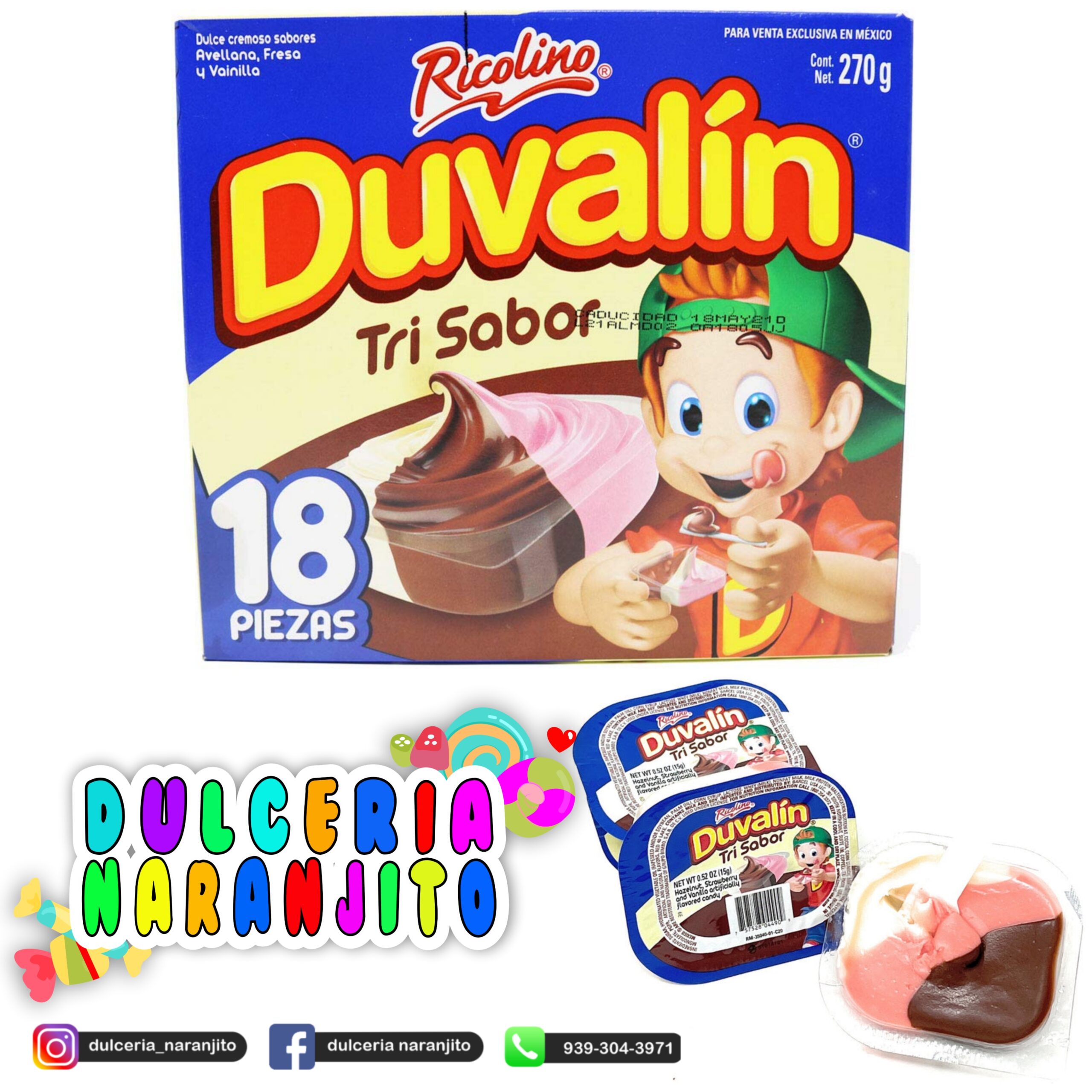 Ricolino Duvalín avellana/fresa/vainilla 🌰🍓 - dulcerianaranjito