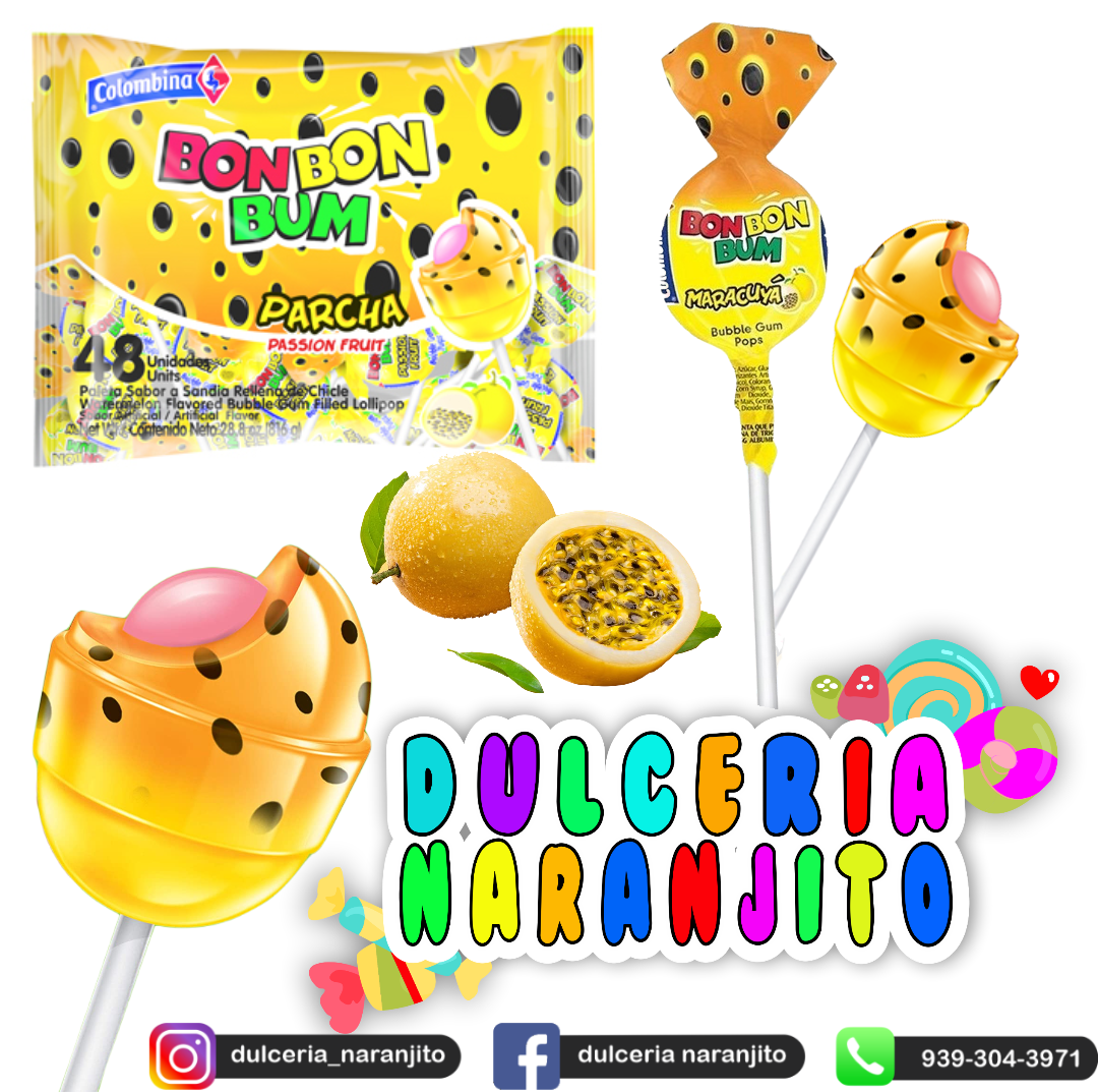 Colombina Bon Bon Bum Parcha - dulcerianaranjito