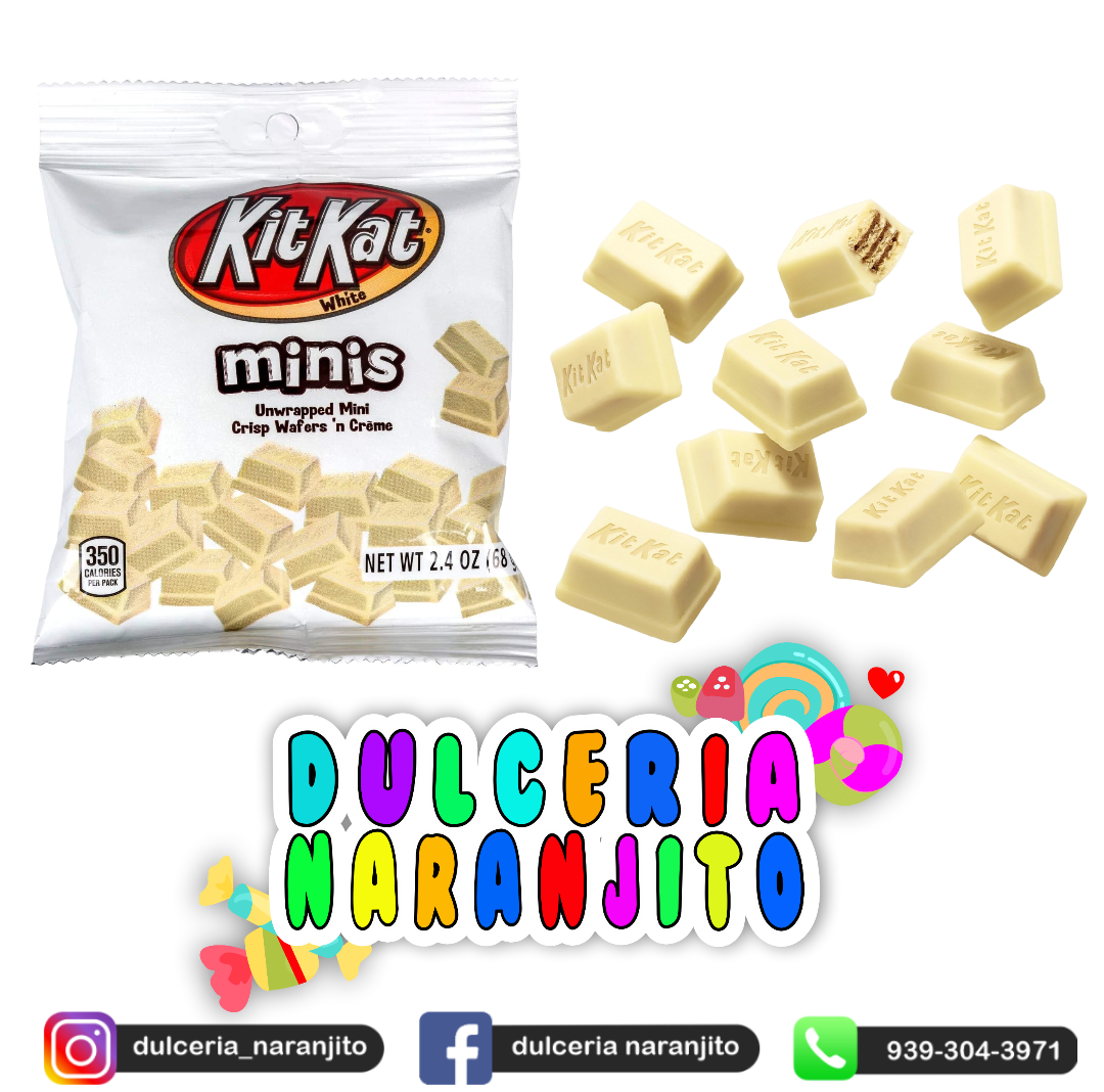 Kit Kat minis Unwrapped Crisp Wafers In White Creme - dulcerianaranjito