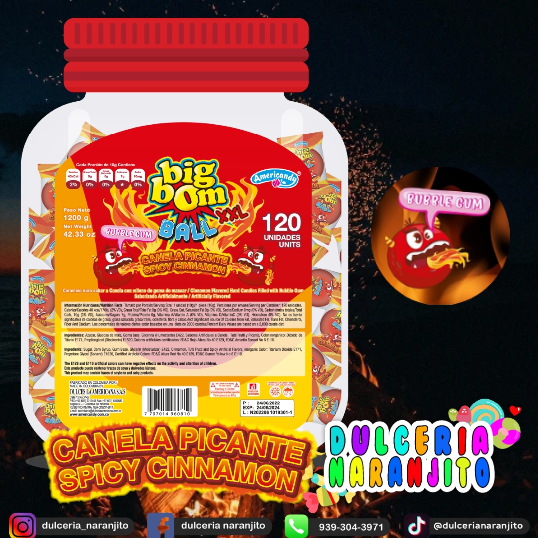big bom Ball Spicy Cinnamon XXL💥 - dulcerianaranjito